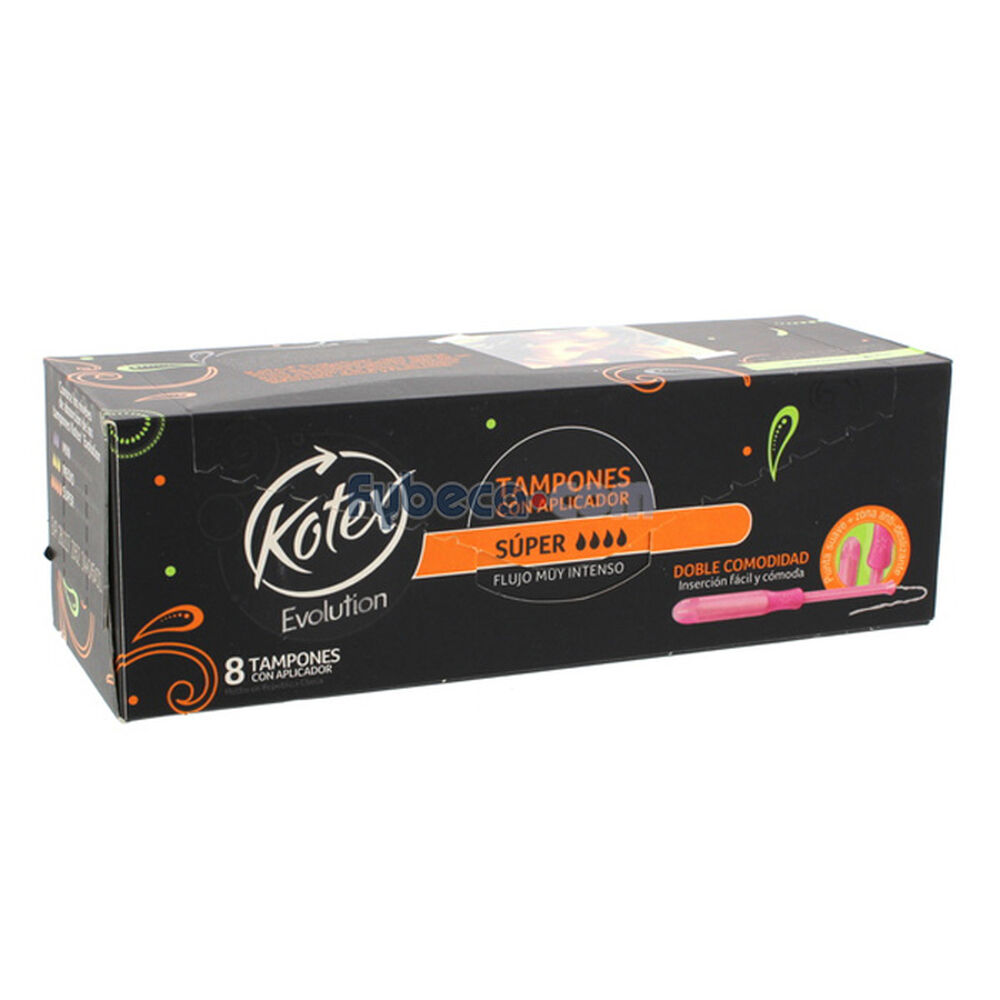 Tampones Kotex Evolution 8 Caja | Fybeca