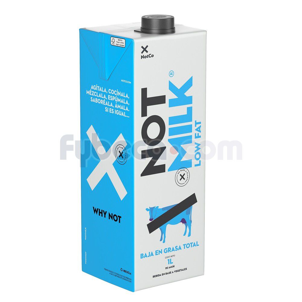 Bebida Not Milk A Base De Vegetales Low Fat 1 Lt | Fybeca