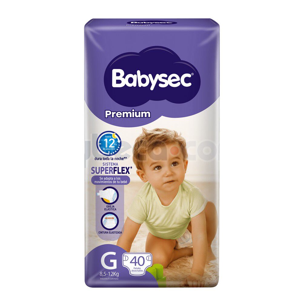 Pañal Babysec Premium G X40 | Fybeca