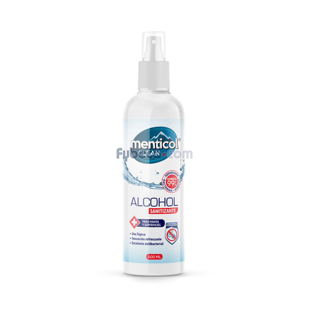 Alcohol Antiséptico Menticol 500 Ml Spray | Fybeca