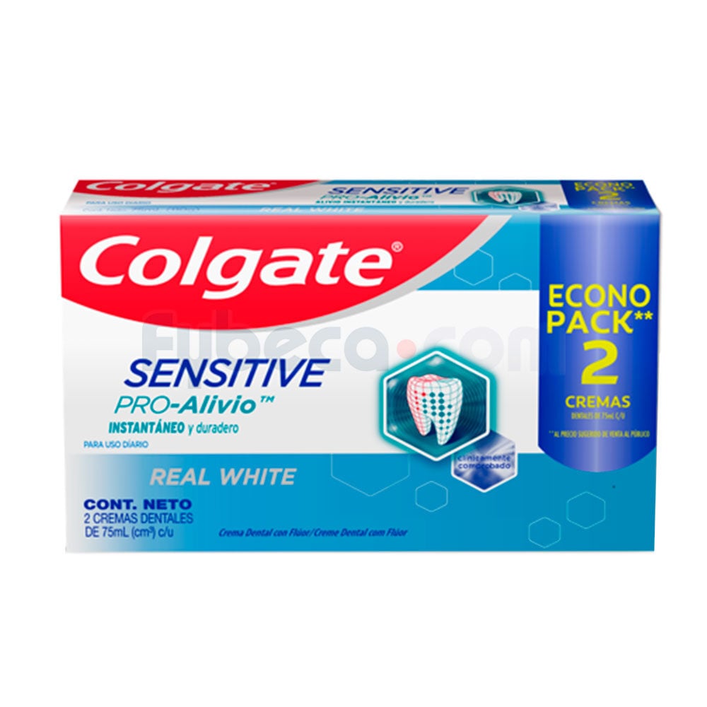 Crema Dental Colgate Sensitive Real White 75 Ml Paquete | Fybeca