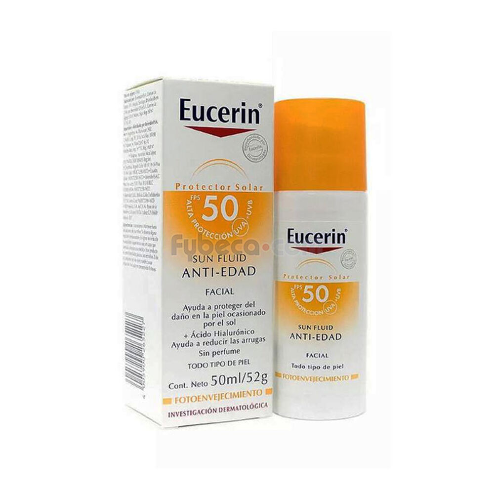 Protector Solar Eucerin Sun Antiedad Fps50 50 Ml Caja | Fybeca