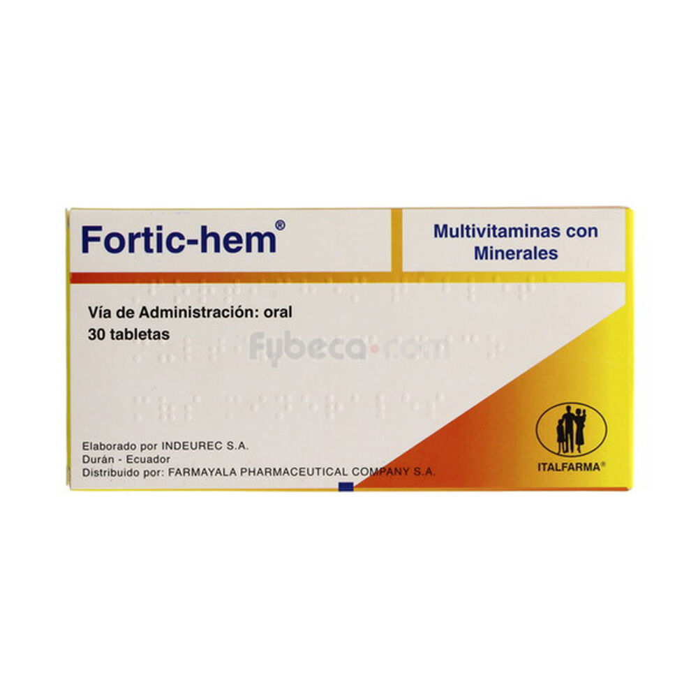 Fortic-Hem Tabs. C/30 Suelta | Fybeca