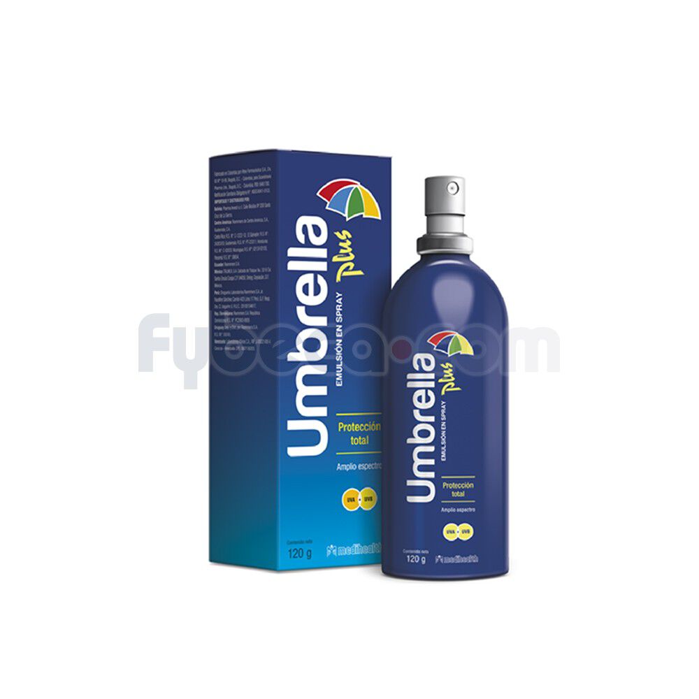 Protector Solar Umbrella Emulsión Plus 120 G Spray | Fybeca