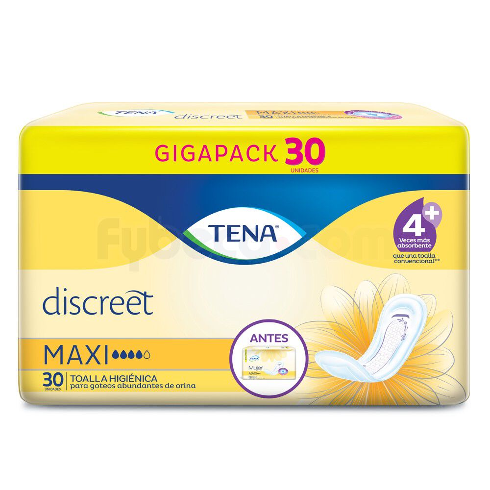 Toallas Sanitarias Tena Mujer Maxi Paquete | Fybeca