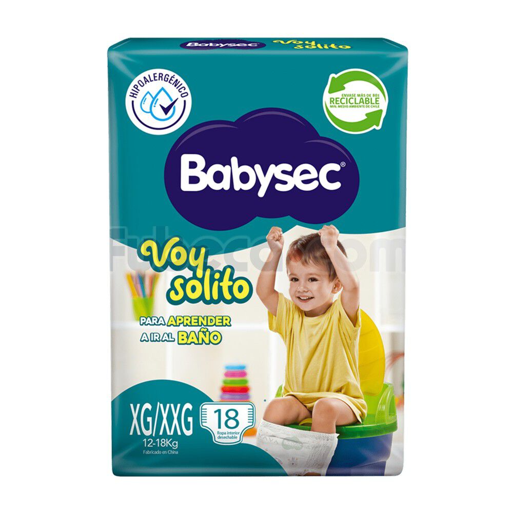 Pañal Babysec Voy Solito Xg/Xxg X18 | Fybeca