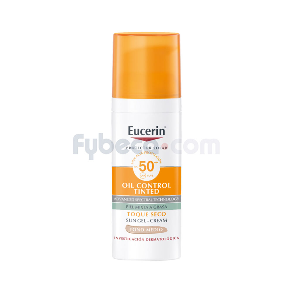 Protector Solar Oil Control Tinted Eucerin Tono Medio Fps 50 50 Ml ...