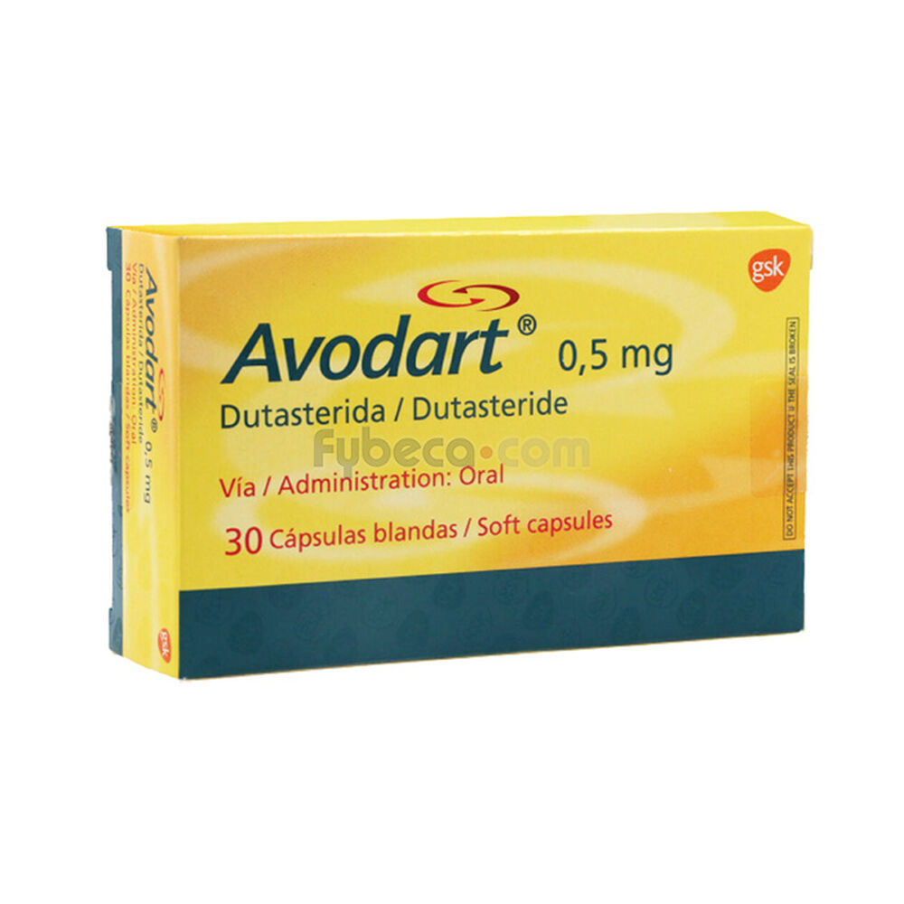 Avodart Caps. 0.5 Mg C/30 Suelta | Fybeca