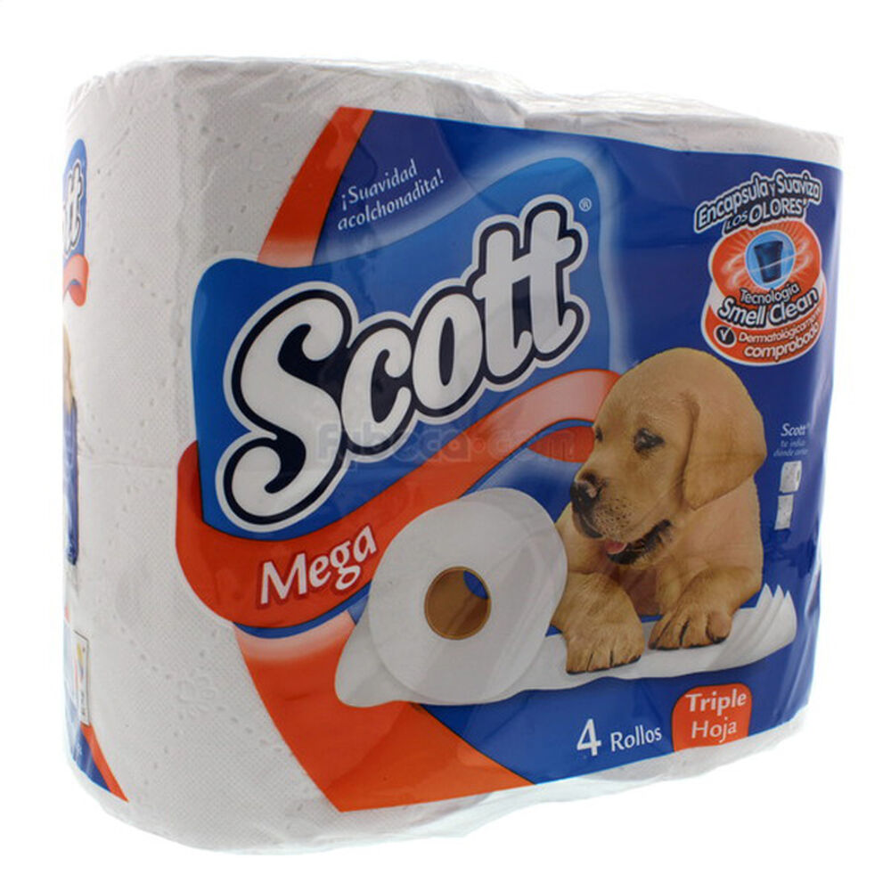 Papel Higiénico Scott Mega 4 Rollos Paquete | Fybeca