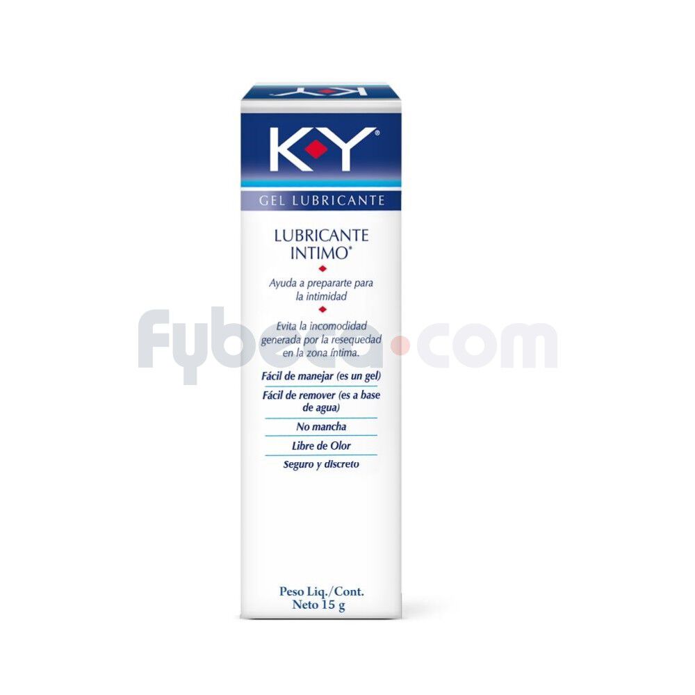 Lubricante Íntimo En Gel K-Y 15 G Tubo | Fybeca
