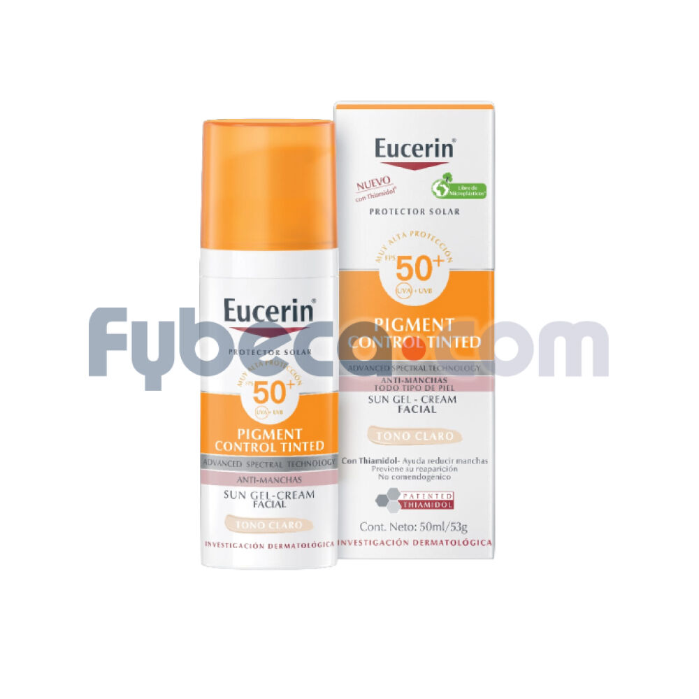 Protector Solar Pigment Control Tinted Fps 50+ Tono Claro 50 Ml Unidad ...
