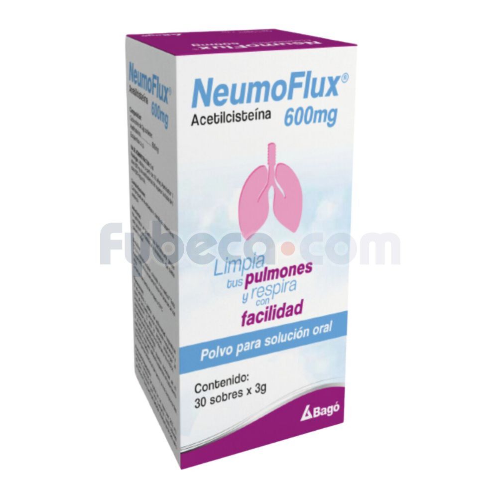 Neumoflux Sobres 600 Mg C/30 Suelta | Fybeca