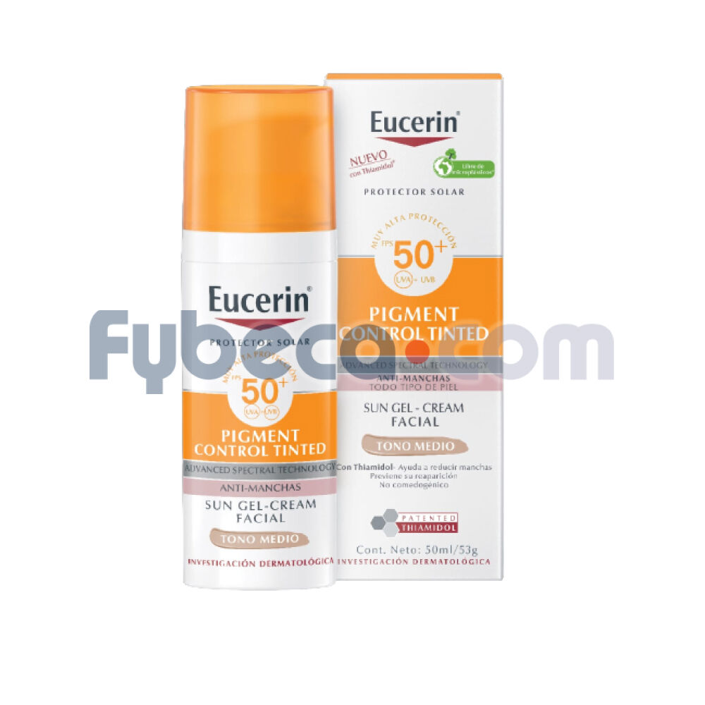 Protector Solar Pigment Control Tinted Tono Medio Fps 50+ 50 Ml 1 ...