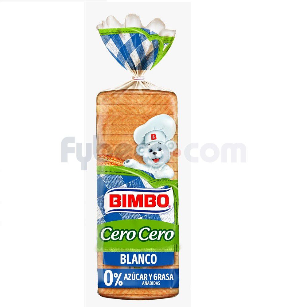 Pan Bimbo Molde Blanco Cero Cero 600 G | Fybeca