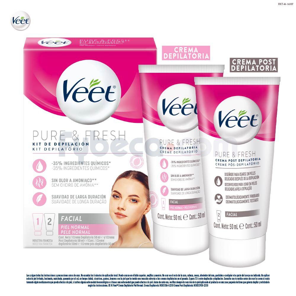 Veet Crema Pure Facial 50Ml | Fybeca