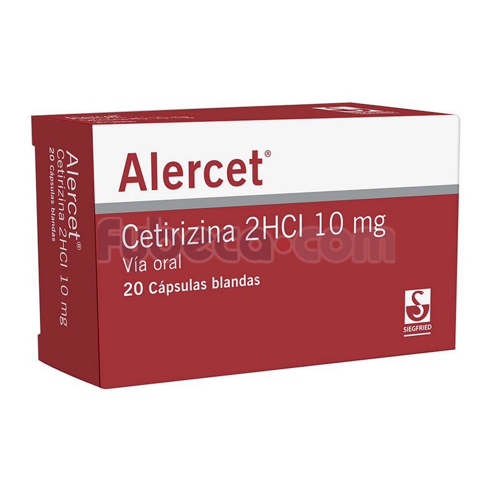 Alercet-Antih Caps. 10 Mg. C/20 Suelta | Fybeca