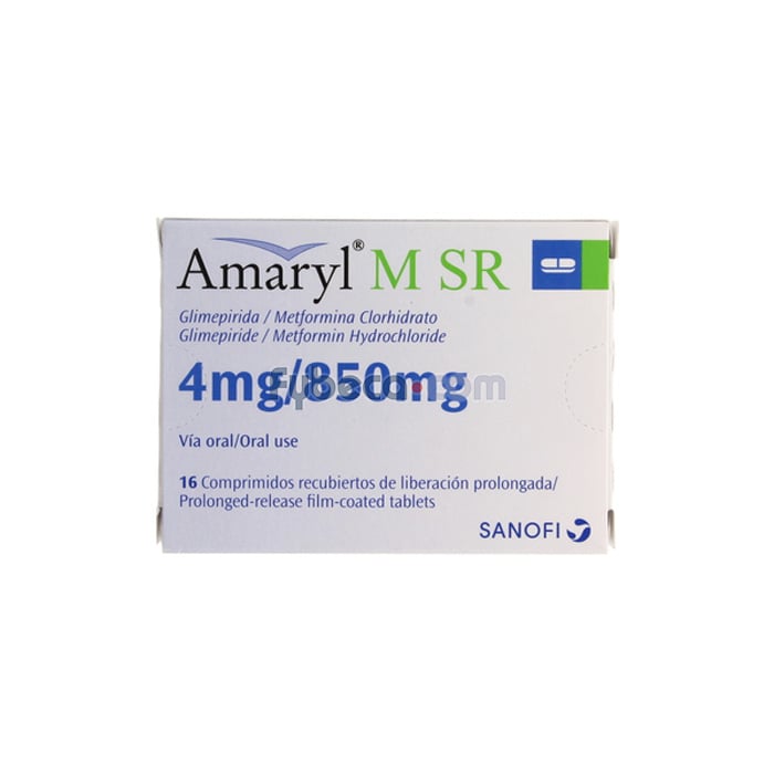Amaryl M Sr Comp. 4Mg. /850 Mg. C/16 Suelta | Fybeca