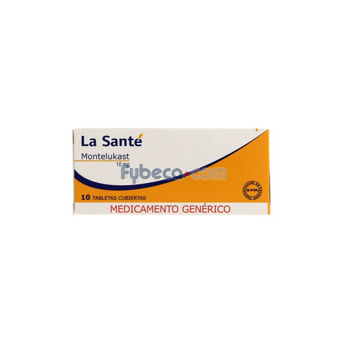 Montelukast (La Sante) Tabs. Cubiertas 10 Mg C/10 Suelta | Fybeca
