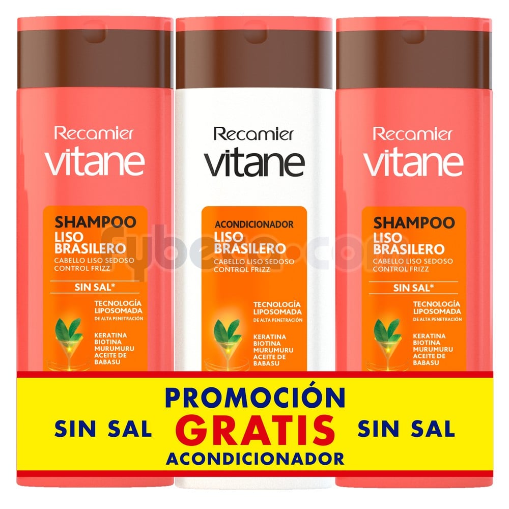 Pack Vitane Liso Brasilero 2 Shampoo Y 1 Acondicionador 400Ml | Fybeca