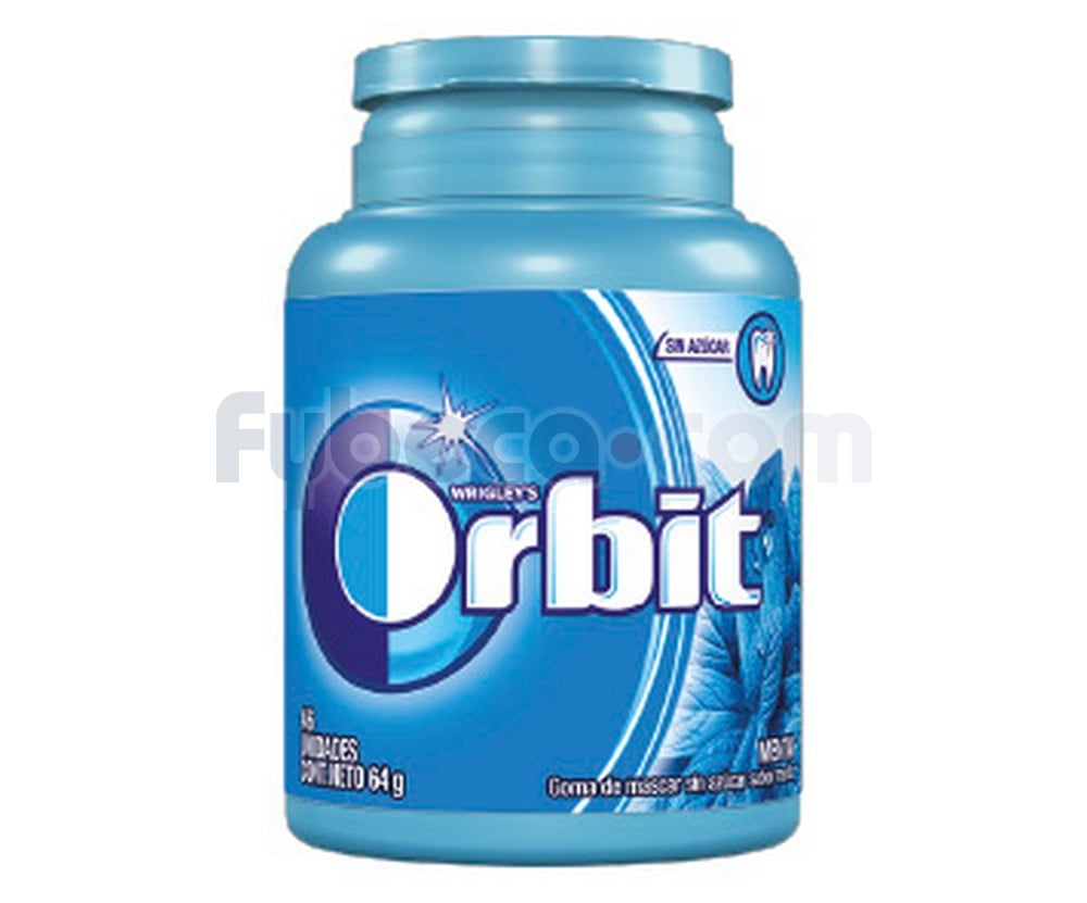 Chicle Orbit Botella Menta 64 G | Fybeca