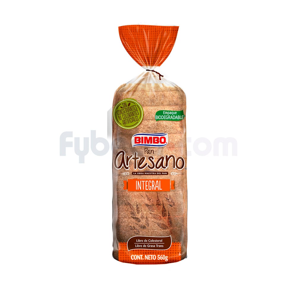 Pan Integral Bimbo Artesano Molde 560 G Unidad | Fybeca