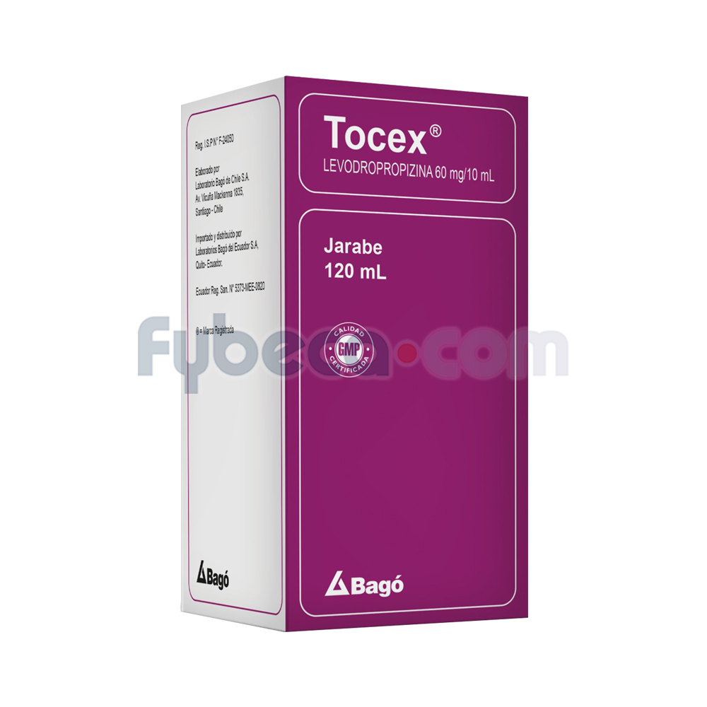 Tocex Jarabe 60 Mg / 10 Ml Fco 120 Ml | Fybeca