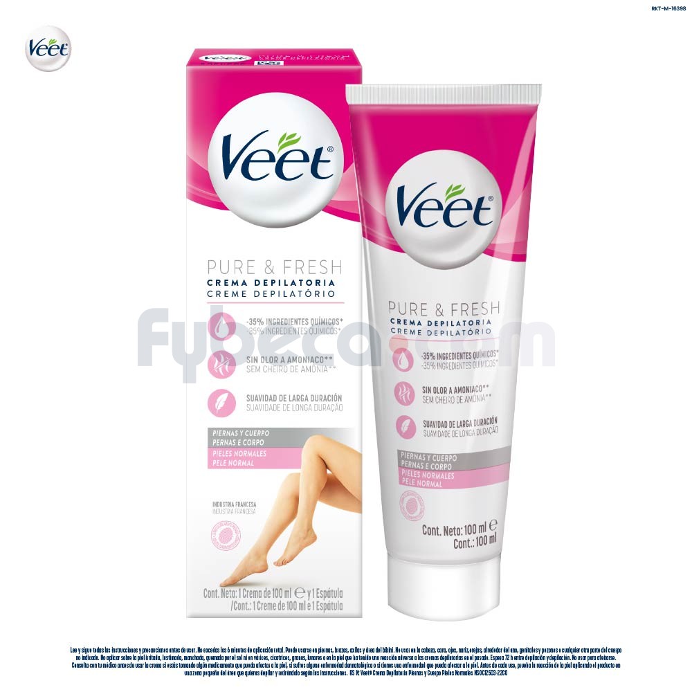 Veet Crema Pure Regular 100Ml | Fybeca