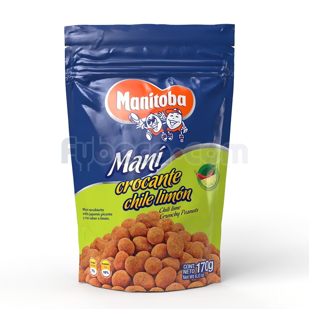 Snack Manitoba Mani Chile Limon 170Gr | Fybeca