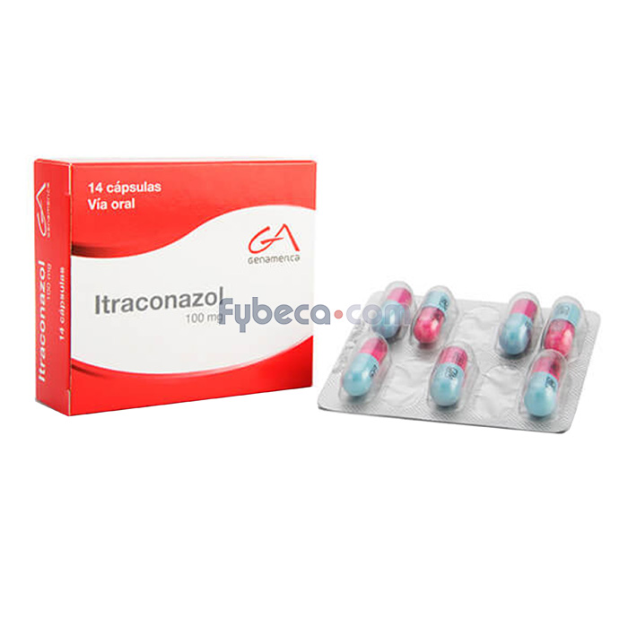 Itraconazol (Gen) Capsulas 100Mg C/14 Suelta | Fybeca