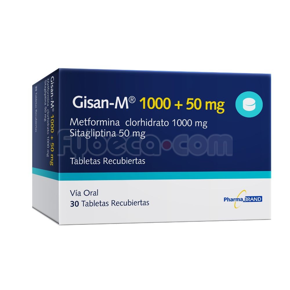 Gisan M Tab. Recubierta 1000/50mg C/30-Unidad
