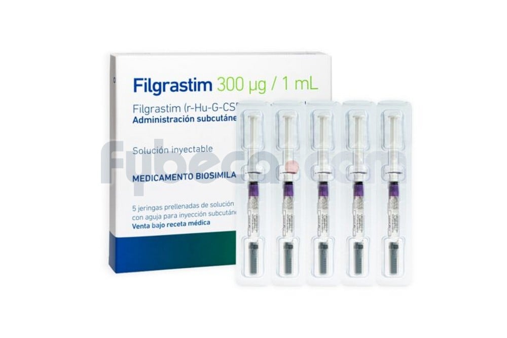 Filgrastim 300Mcg Jeringas Prellenadas C/5 Suelta-Suelta | Fybeca