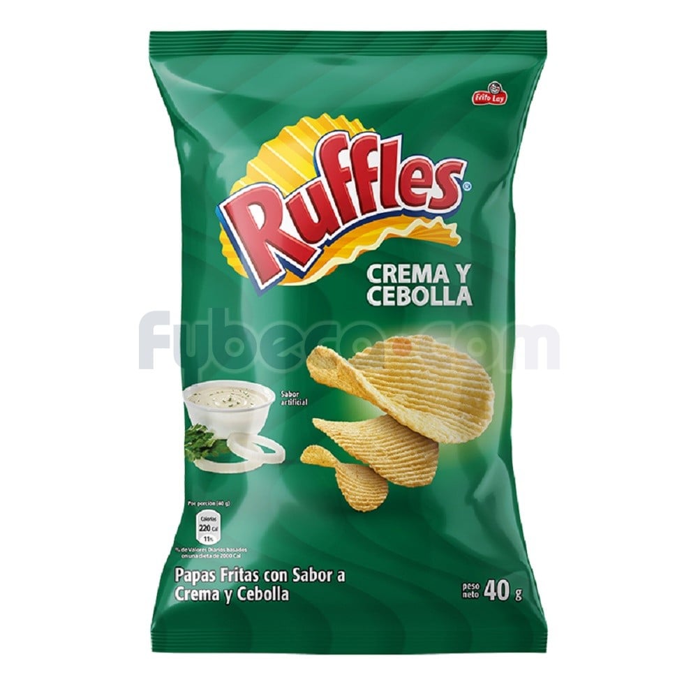 Papas Ruffles Crema Y Cebolla 40 G | Fybeca