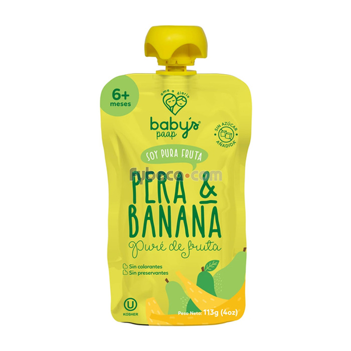 Compota Pera Y Banana 113 G Pouch Unidad | Fybeca