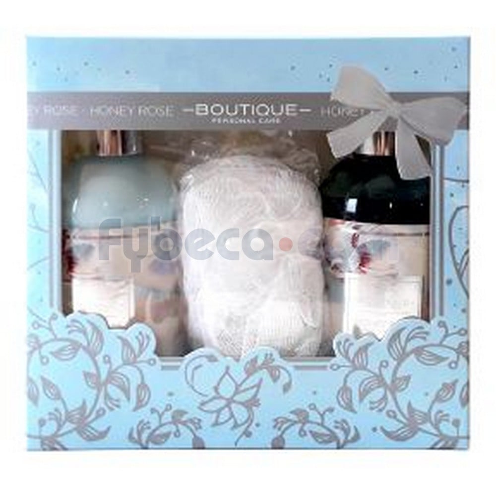 Set Body Lotion 250Gr+ Shower Gel 250Ml+Esponja Honry Rose Love | Fybeca