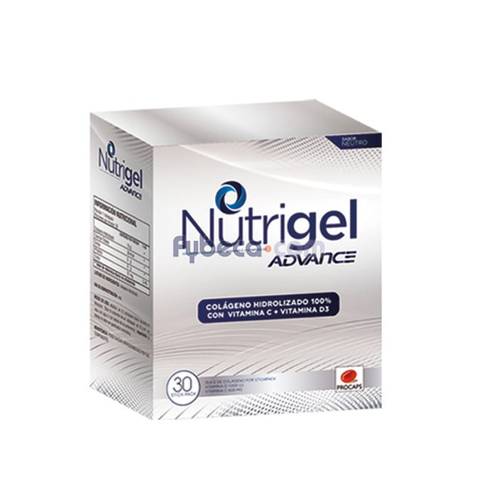 Nutrigel Advance Colageno Neutro C/30 Sobres 300Gcaja | Fybeca