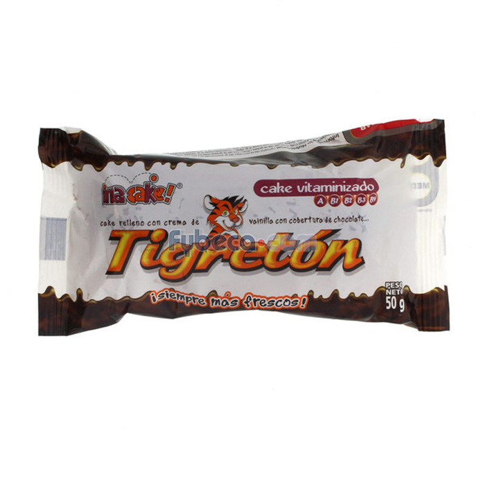 Cake Tigretón Inacake Chocolate 50 G Unidad | Fybeca