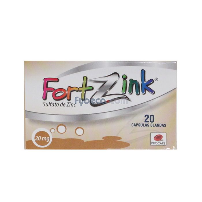 Suplemento De Zinc Fortzink 20 Cápsulas Caja | Fybeca