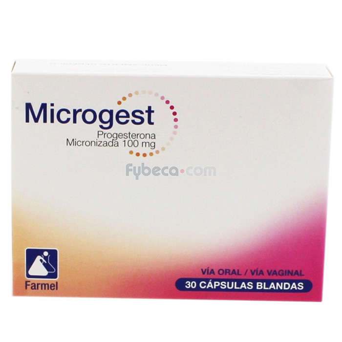 Microgest Capsulas 100 Mg C/30 Suelta | Fybeca