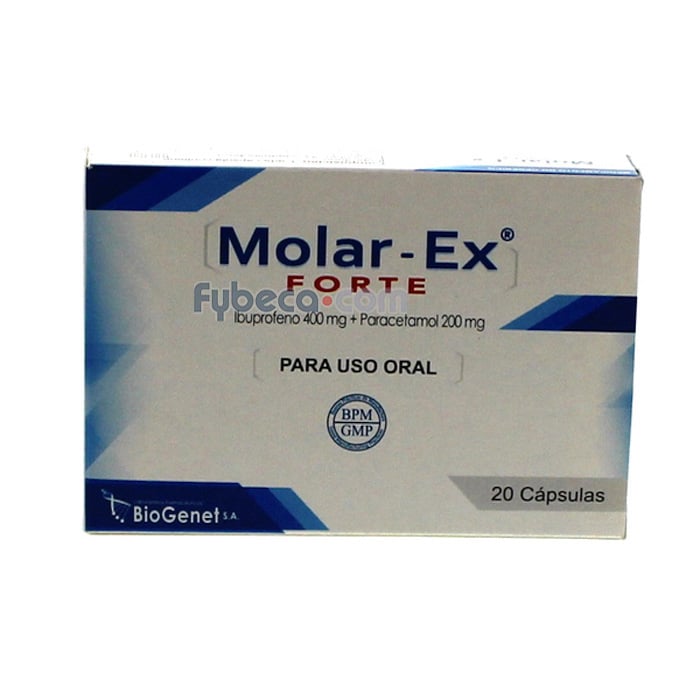 Molar-Ex Forte 400 Mg / 200 Mg Unidad | Fybeca