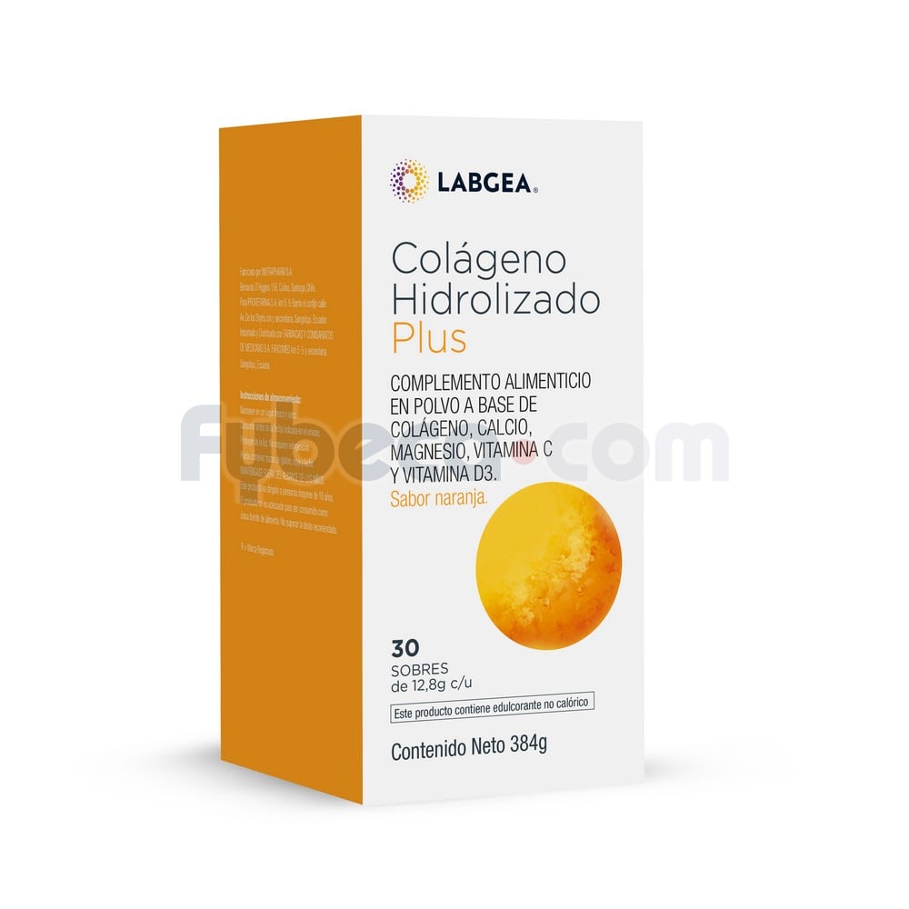 Labgea Colageno Plus Sabor Naranja Caja X 30 | Fybeca