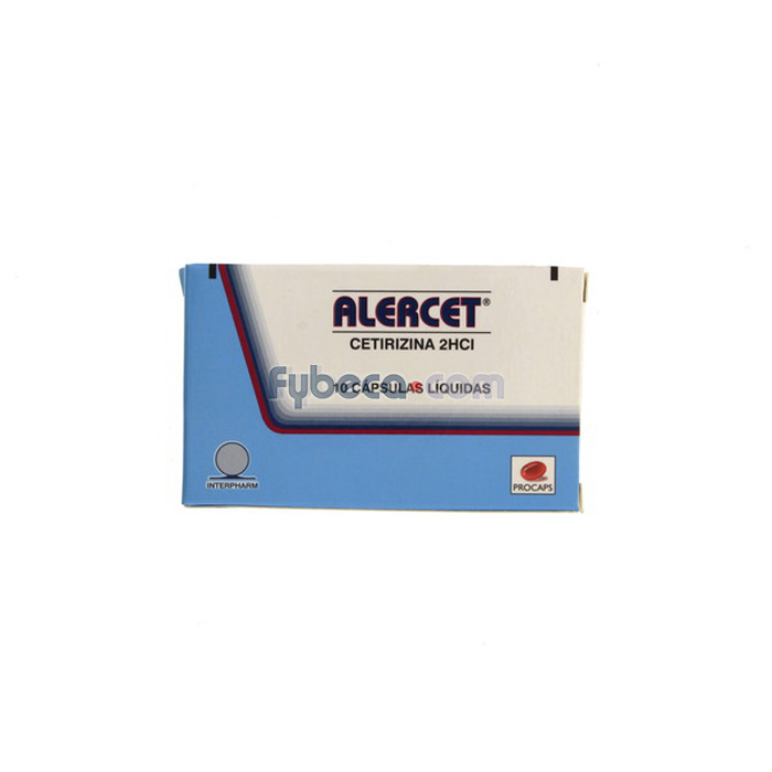 Alercet-Antih Caps. 10 Mg. C/10 Suelta | Fybeca