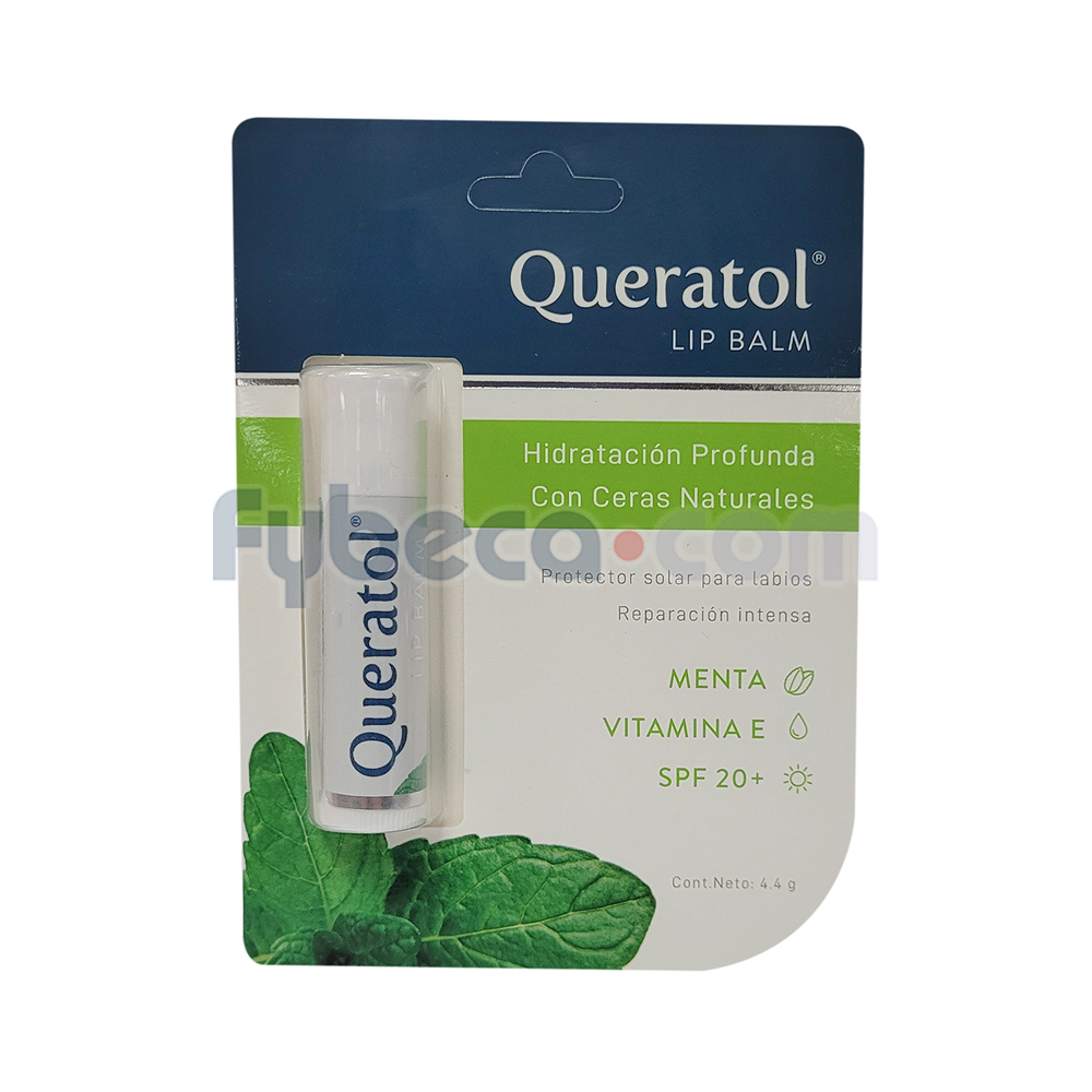 Protector Solar Labial Queratol Lip Balm Spf 20+ 4.4 G Unidad | Fybeca