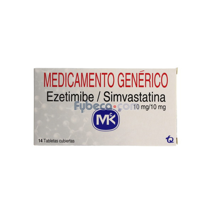 Ezetimibe/Simvastatina (Mk) Tabs. 10/10Mg C/14 Suelta | Fybeca