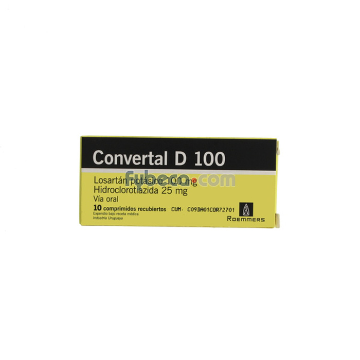 Convertal D Comp. 100 Mg + 25 Mg C/10 Suelta | Fybeca