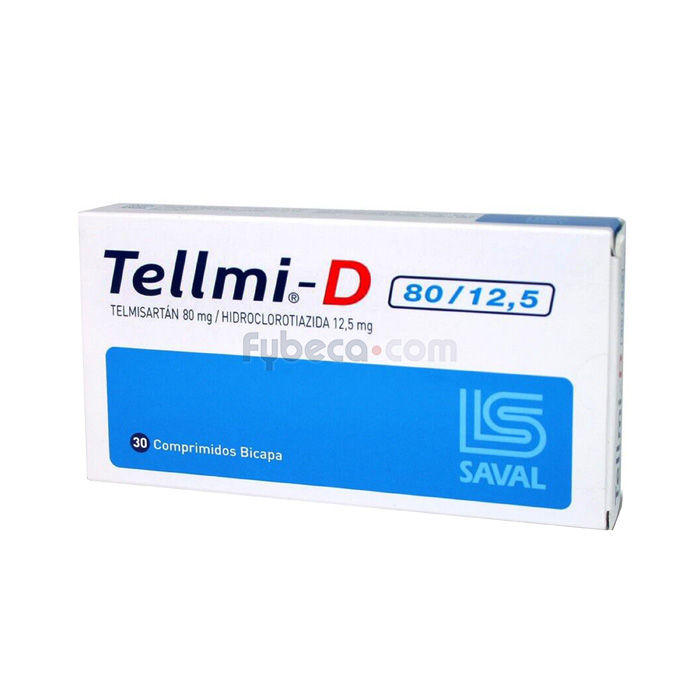 Tellmi-D Comprimidos 80/12,5 Mg C/30 Suelta | Fybeca
