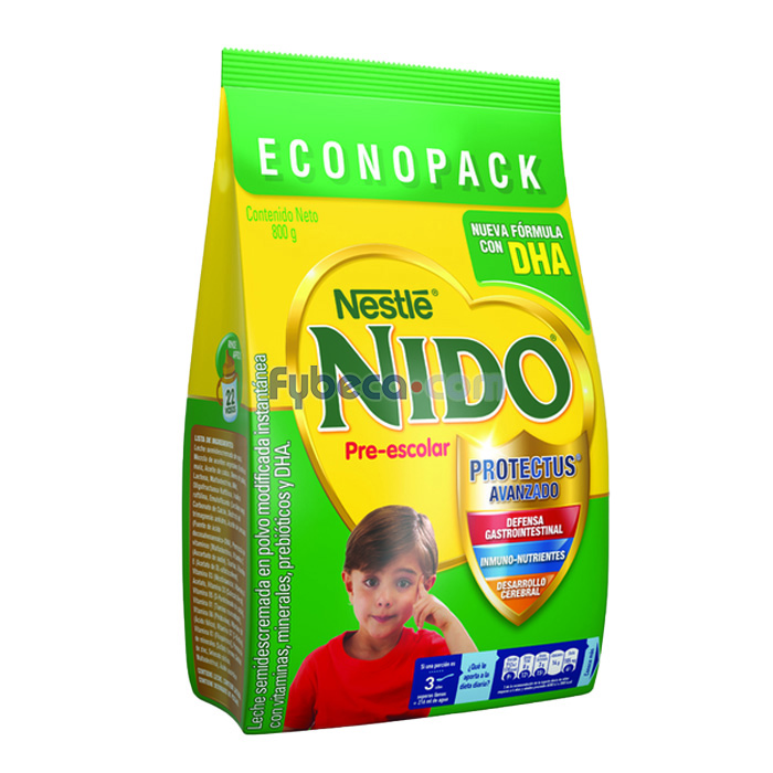 Leche Nido 3+ Prebio 3 Dha 800 G Unidad | Fybeca