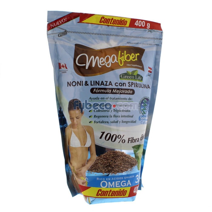 Megafyber Noni %Linaza Con Spir 400 Grs | Fybeca