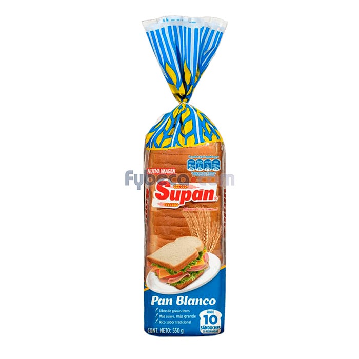 Pan Supán Molde Blanco 550 G Paquete | Fybeca