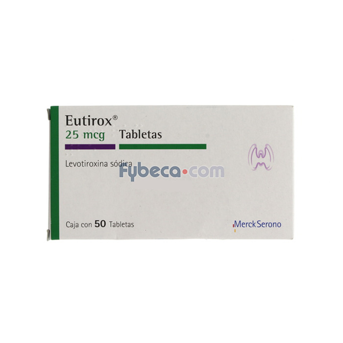 Eutirox Tabs.25 Mcg. C/50 Suelta | Fybeca