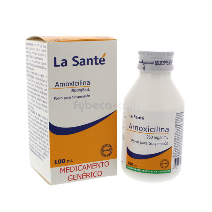 Amoxicilina (La Sante) Susp. 250 Mg. F/100 Ml. | Fybeca Amoxicilina (La Sante) Susp. 250 Mg. F/100 Ml. | Fybeca